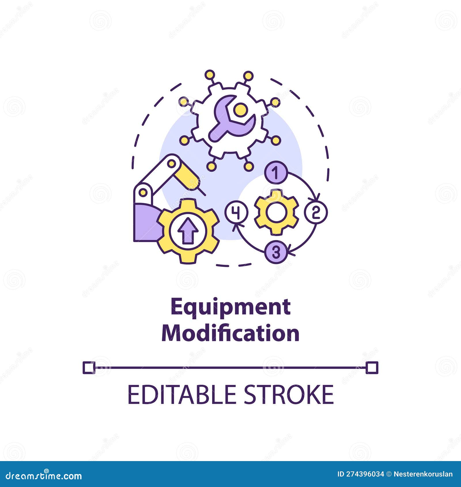 Equipment Modification Concept Icon Stock Vector - Illustration of logo ...