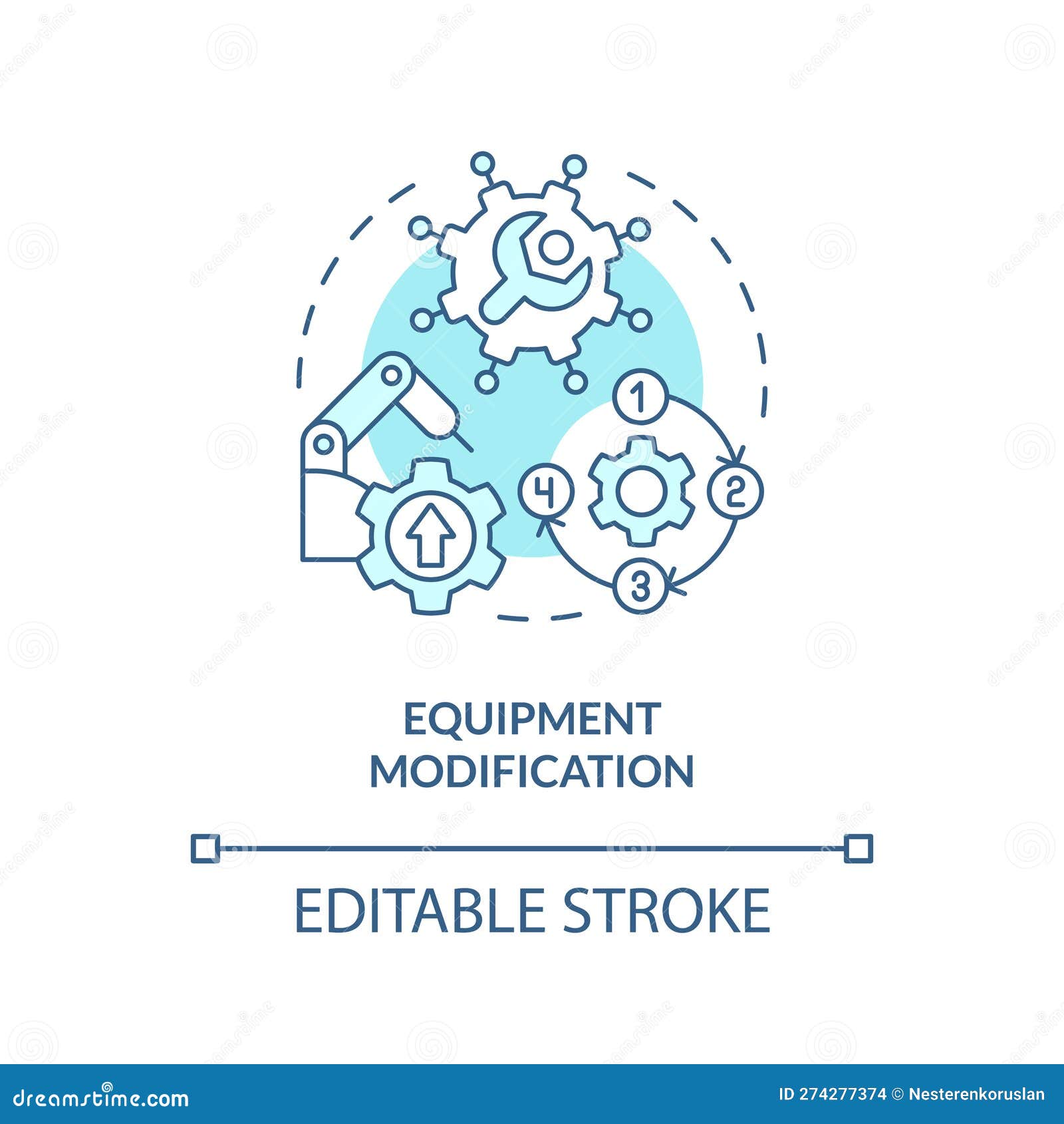Equipment Modification Turquoise Concept Icon Stock Vector ...