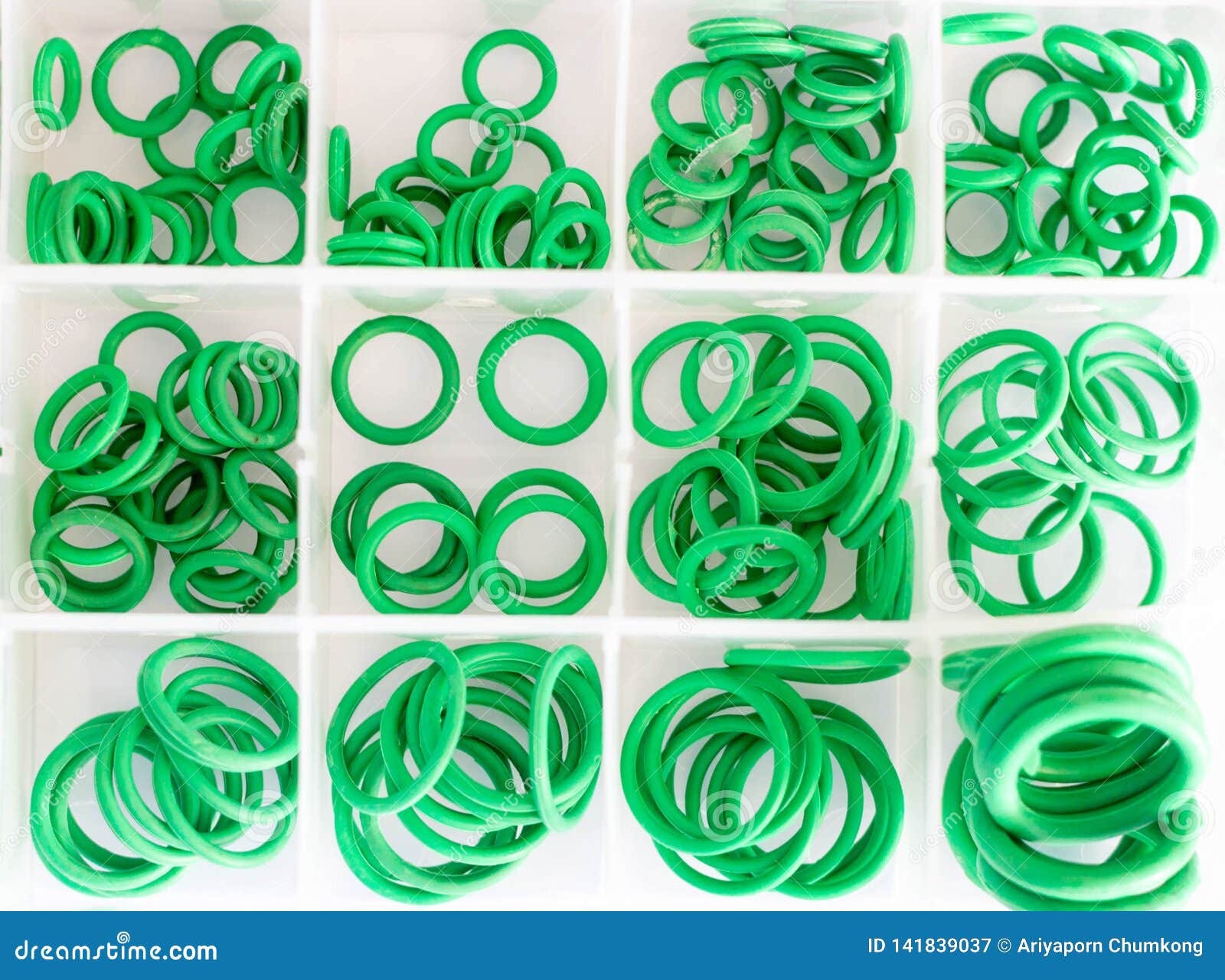O-Rings in the box set. stock image. Image of parts - 141839037