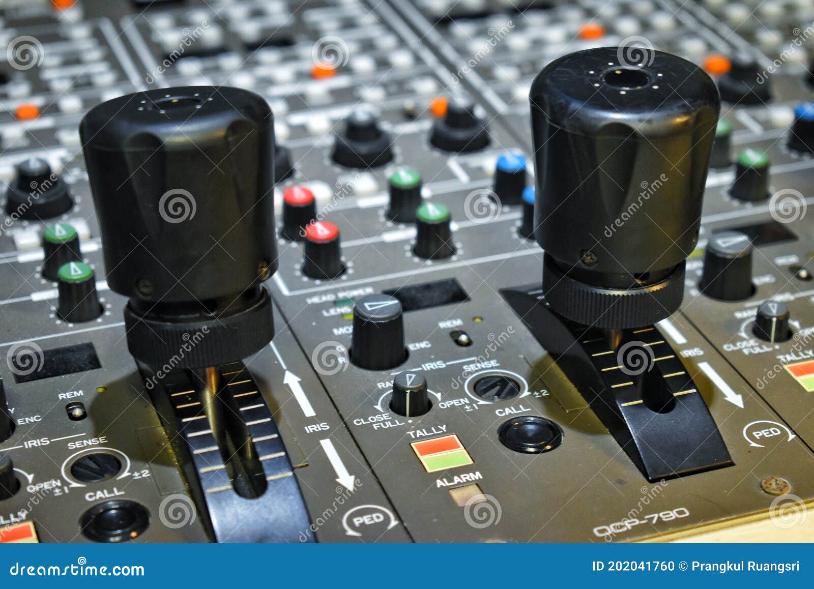 Equipment in Outside Broadcasting Van. Stock Photo - Image of equipment ...