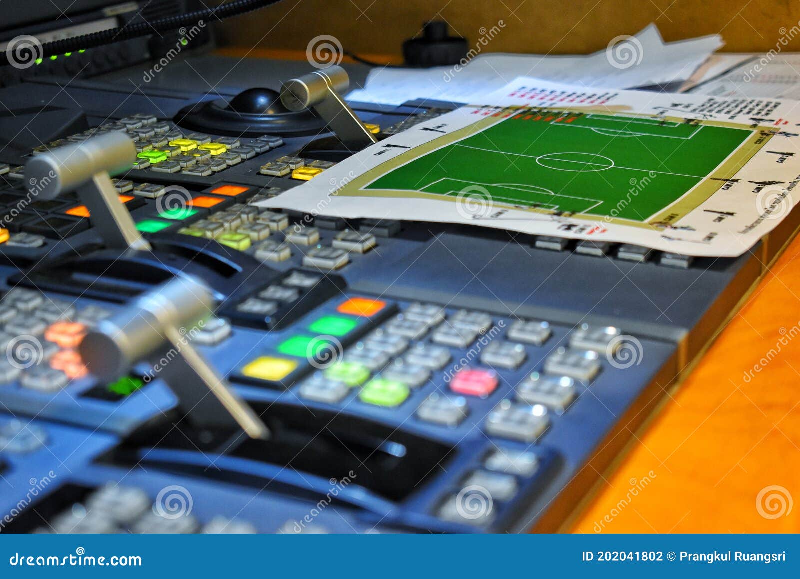 Equipment in Outside Broadcasting Van. Stock Photo - Image of outside ...
