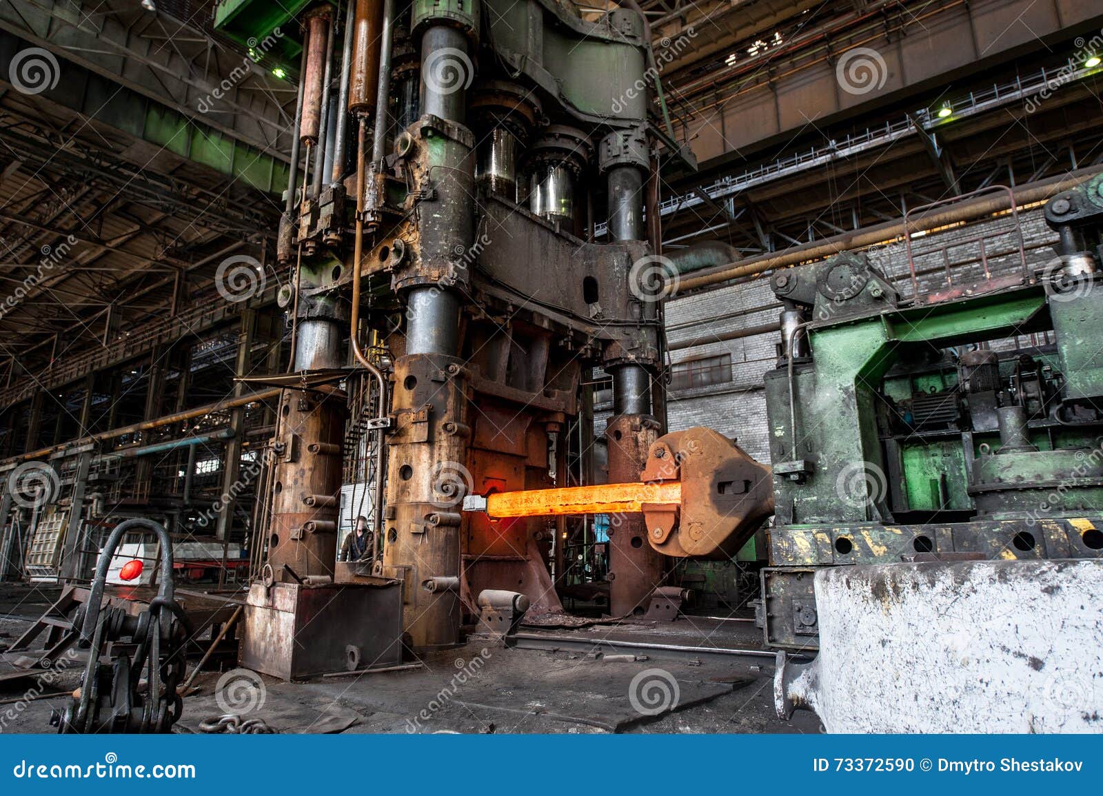 Equipment for Pressing Hot Metal Stock Photo - Image of flattening ...