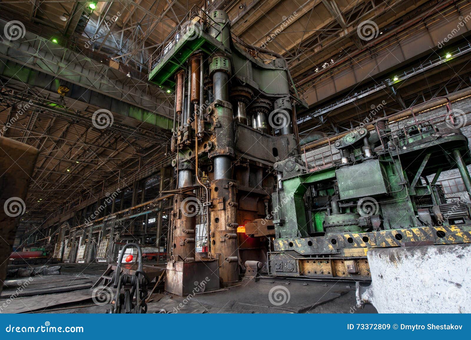 Equipment for Pressing Hot Metal Stock Image - Image of furnace ...