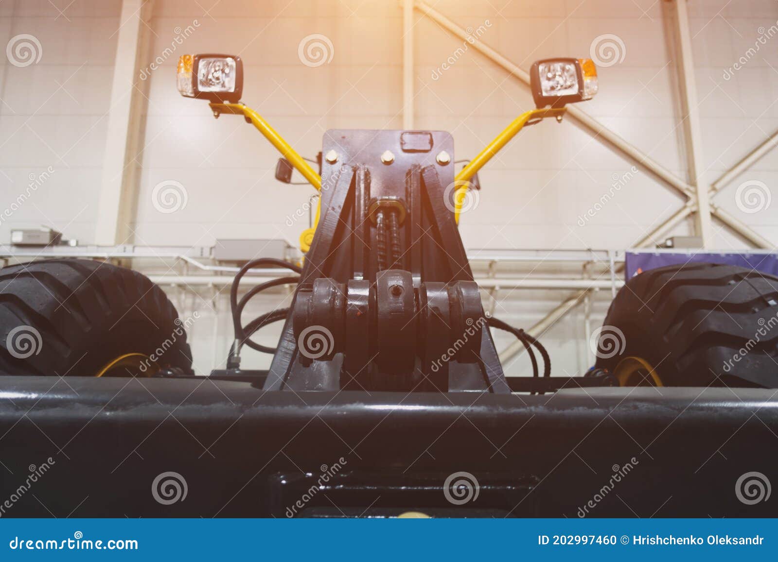 Equipment for Road Construction Works. Front Grader Stock Photo - Image ...