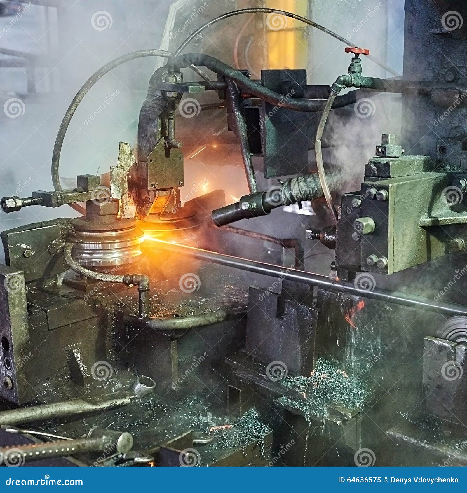 The Equipment of the Rolling Mill for Pipe Stock Image - Image of metal ...