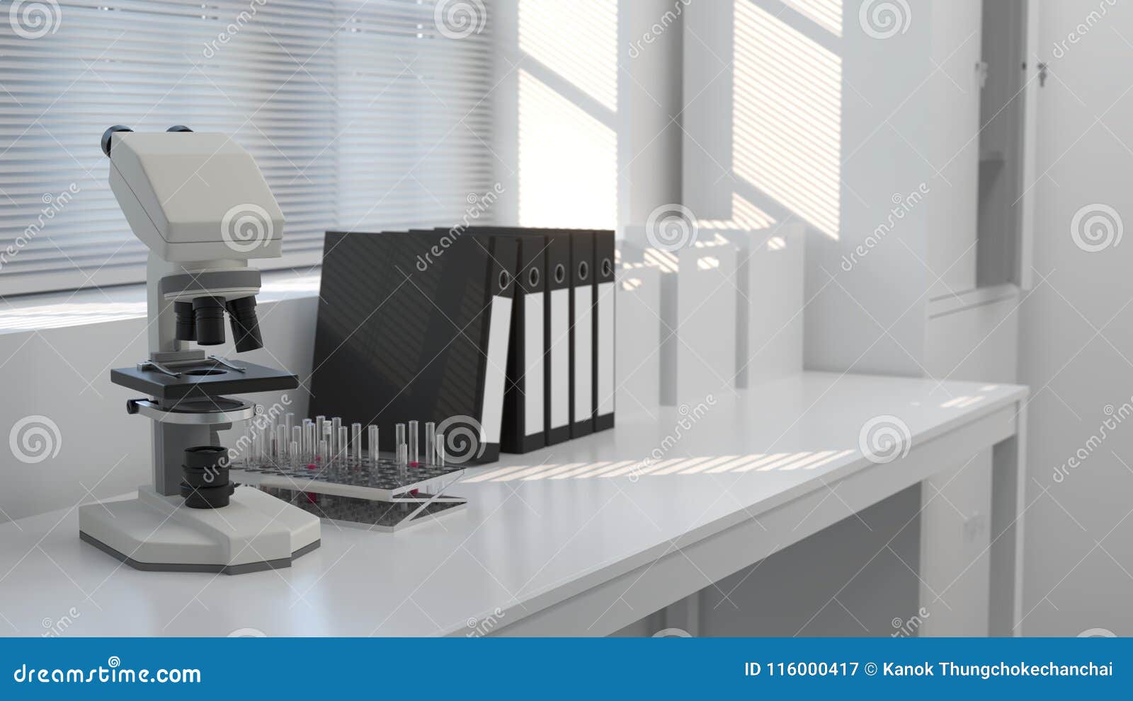 AI Illustration Of A Microscope Interlaced With DNA Helices, Cancer ...