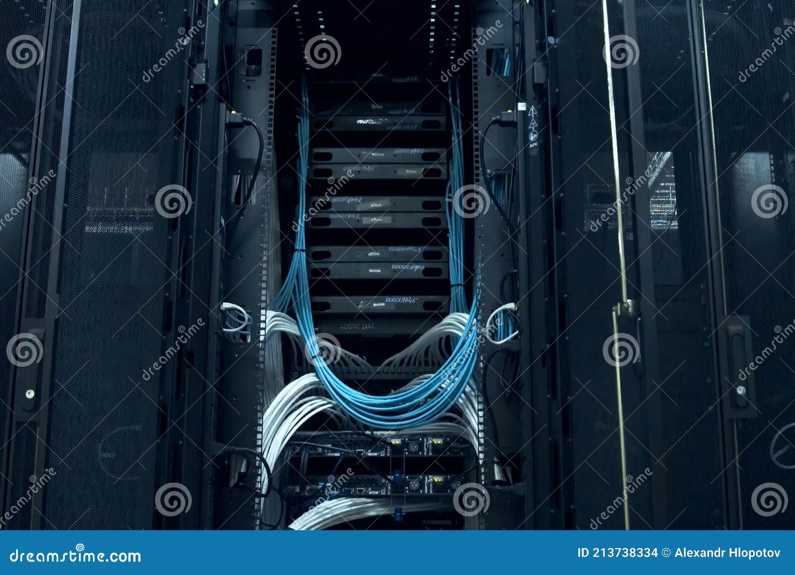 Equipment on the Shelves is the Data Center. Stock Photo - Image of ...