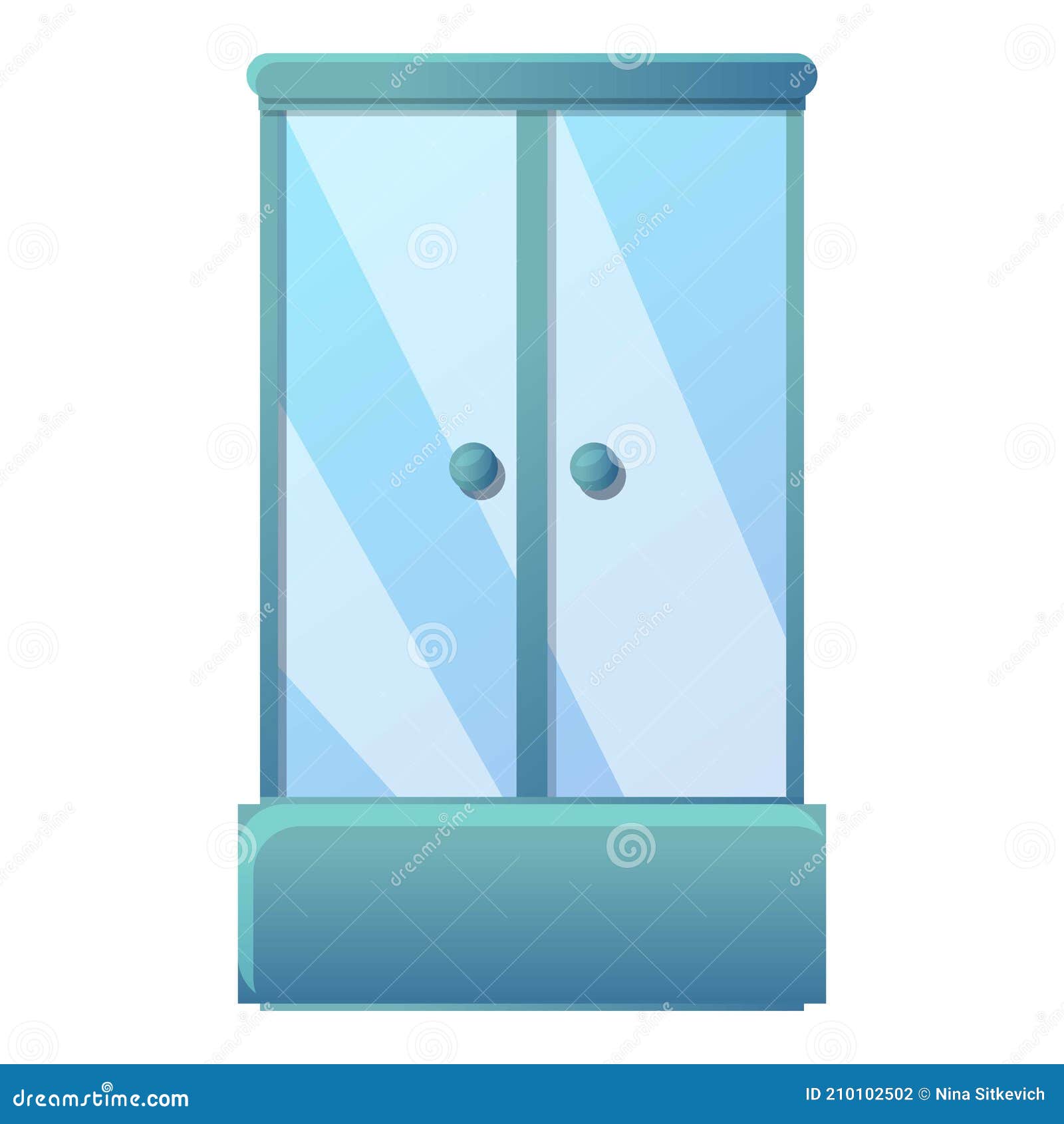 Equipment Shower Stall Icon, Cartoon Style Stock Vector - Illustration ...