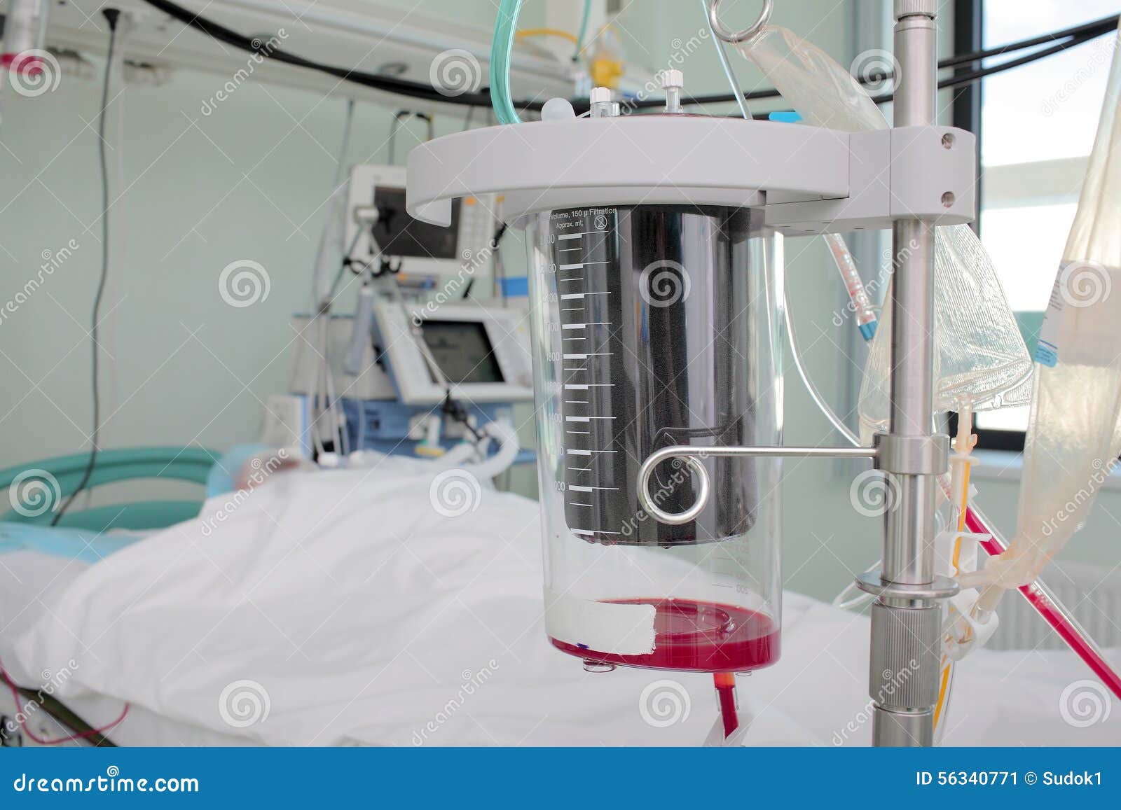 Equipment at the Sick Bed in the Hospital Stock Image - Image of ...