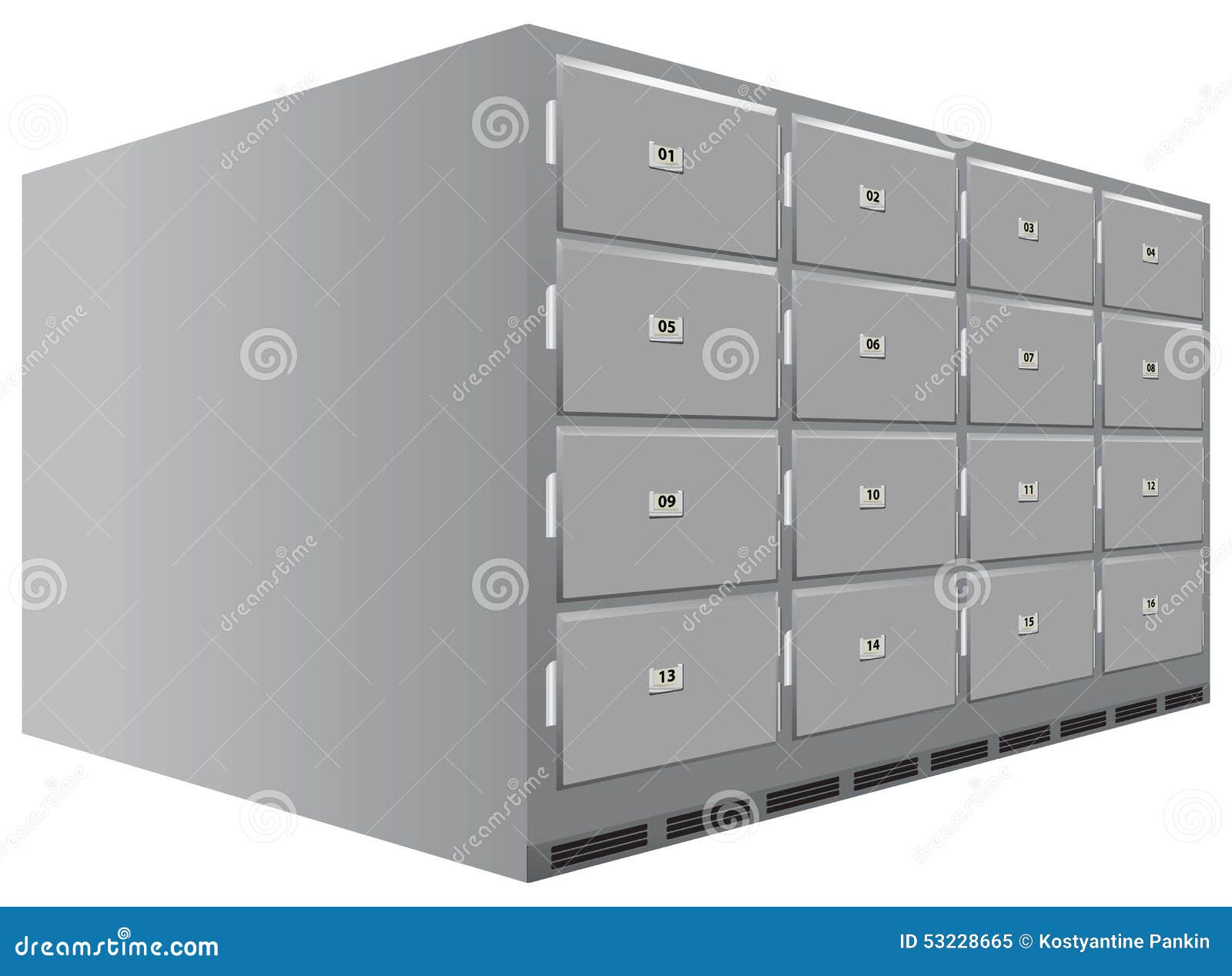 Equipment for Storage of Corpses in the Morgue Stock Vector ...