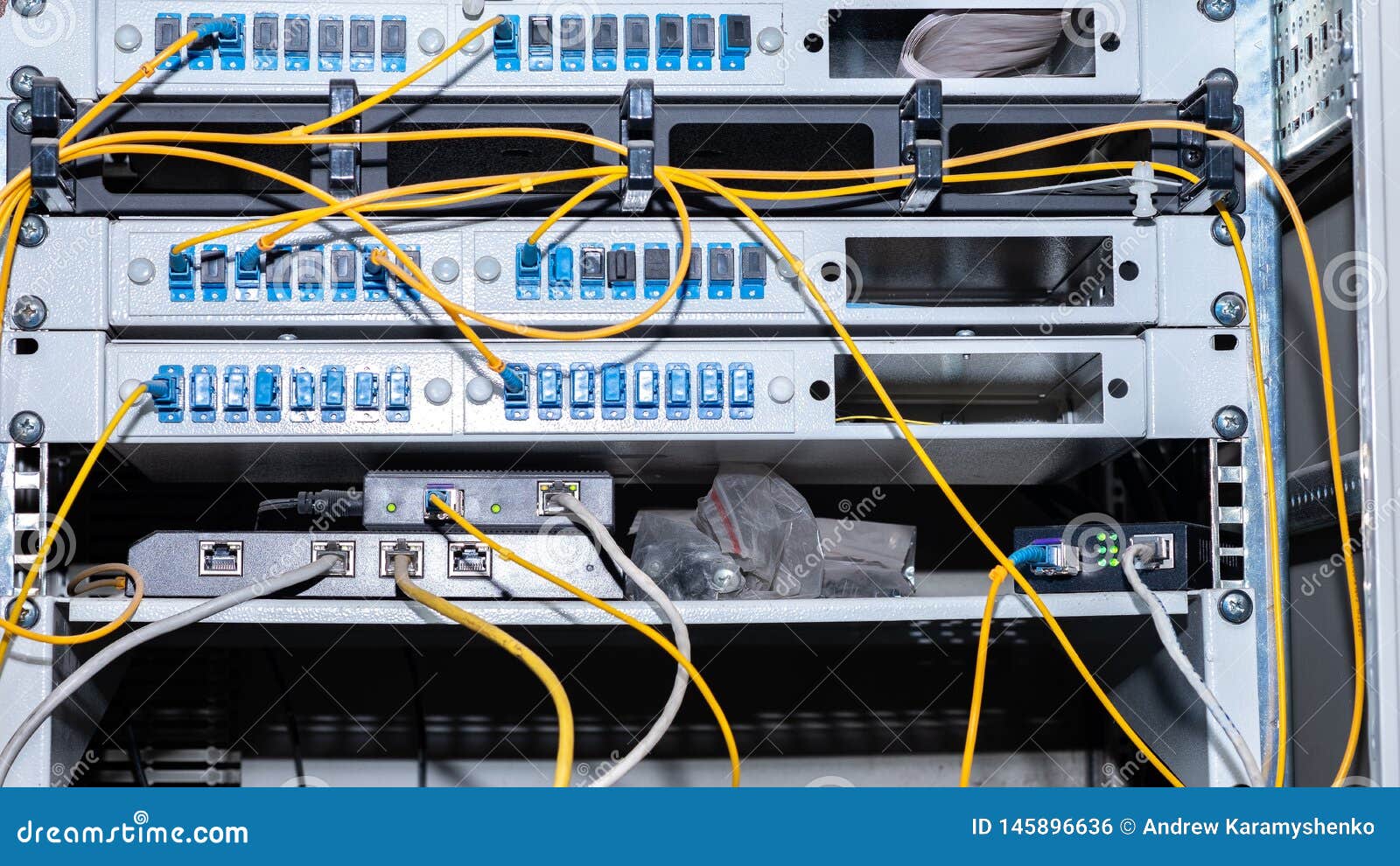 Equipment To Connect the Broadband Internet Connection Stock Photo ...