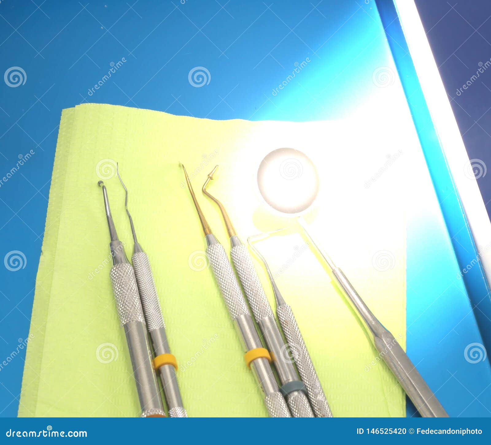 Equipment in the Tool Table in the Dental Clinic Stock Photo - Image of ...