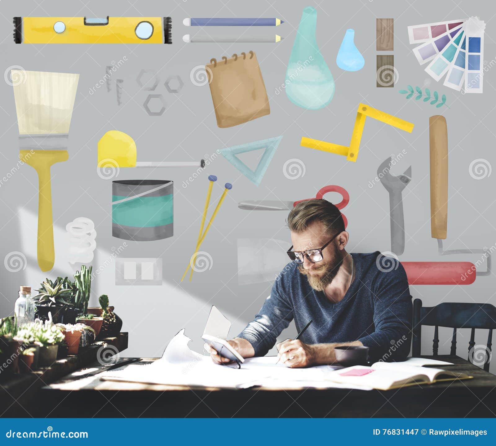 Equipment Tools Craft Construction Work Concept Stock Image - Image of ...