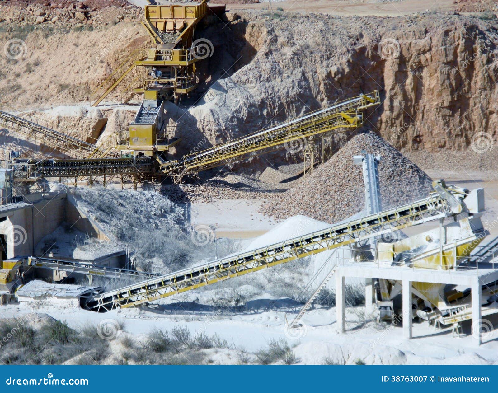 Equipment and Tools in an Open Pit Mine Stock Image - Image of sand ...
