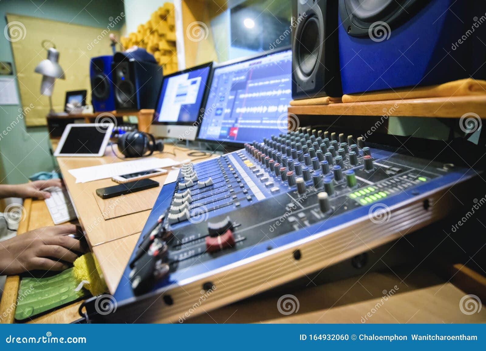 Equipment Used in the Recording Room that Modifies Sound Stock Photo ...