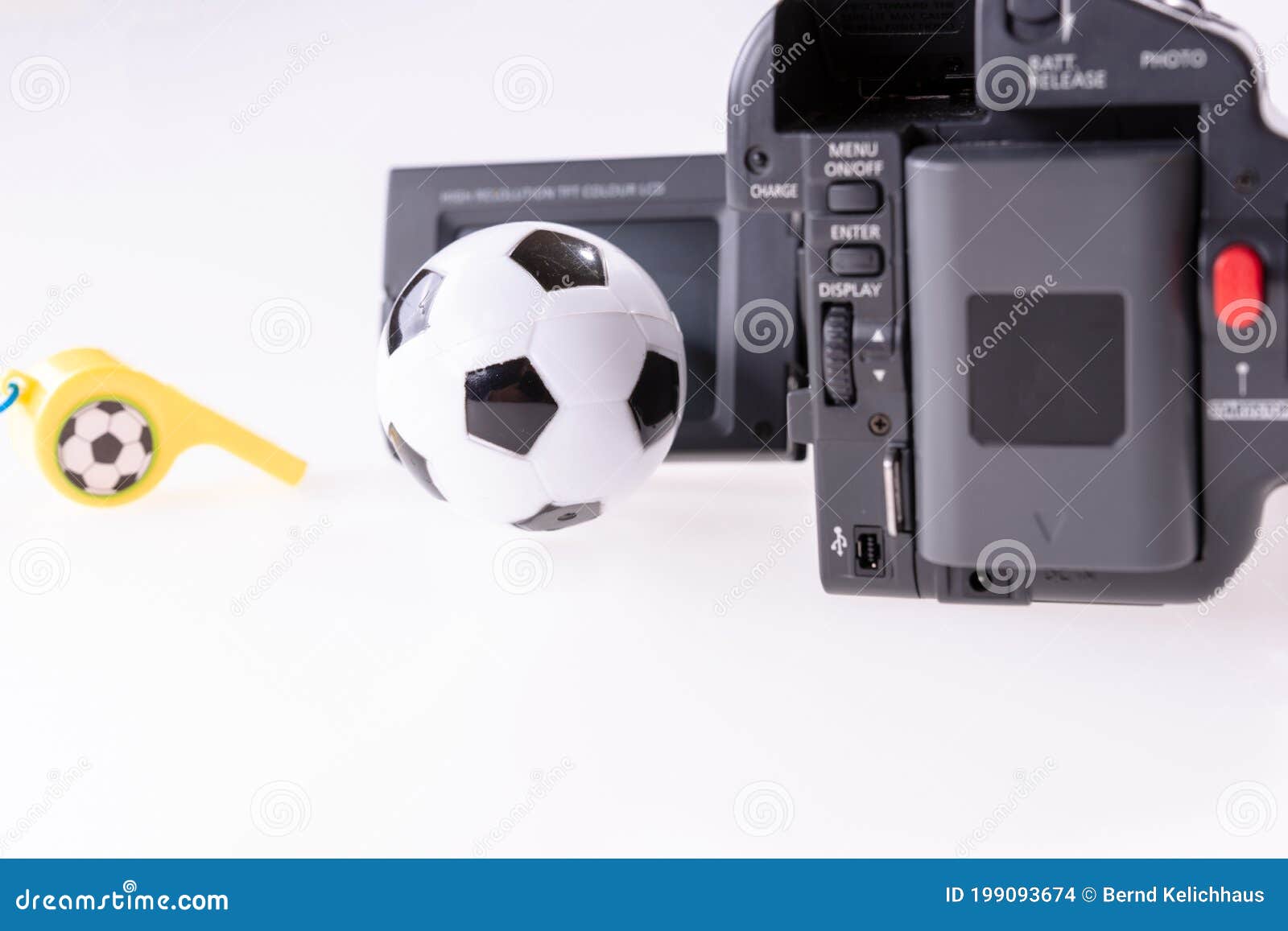 Equipment for the Video Assistant Referee Isolated on White Stock Photo ...