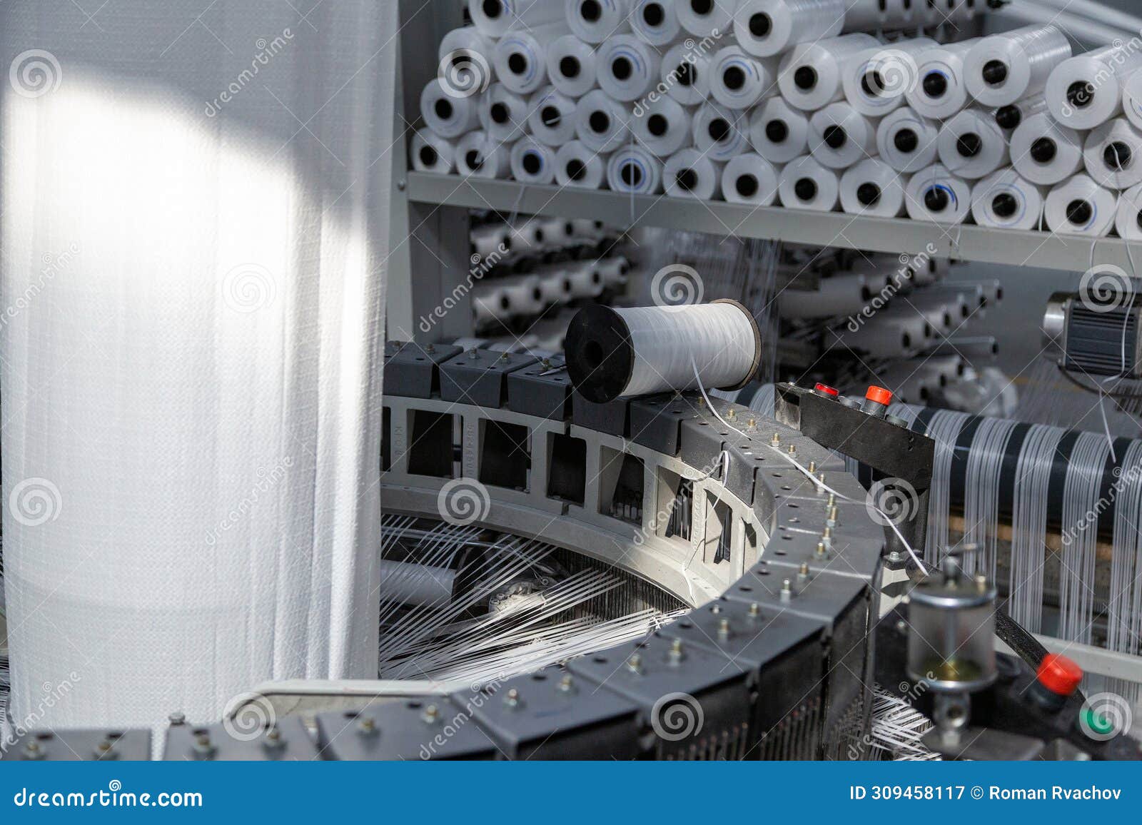 Equipment for Weaving Polypropylene Fabric. Stock Image - Image of ...