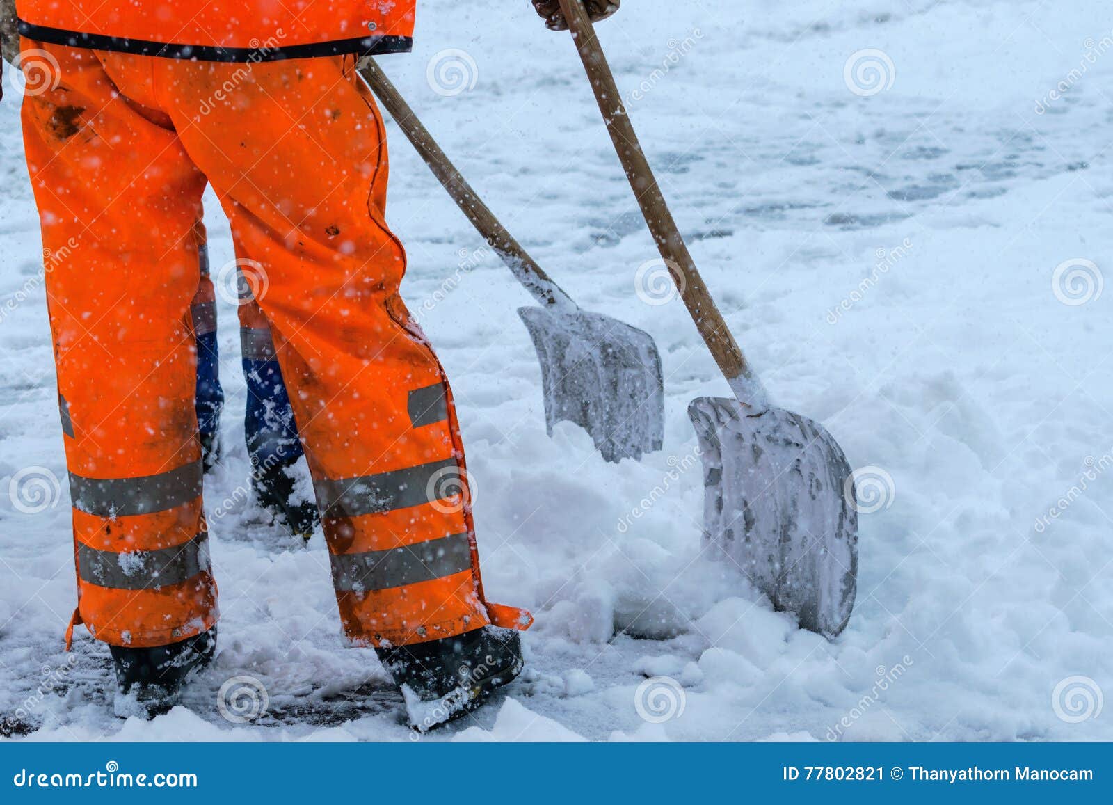 Equipment from Worker Who Sweep Snow Stock Image - Image of blizzard ...