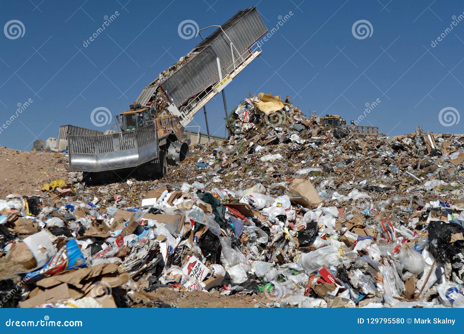 Equipment Working To Control Landfill Waste Editorial Image - Image of ...