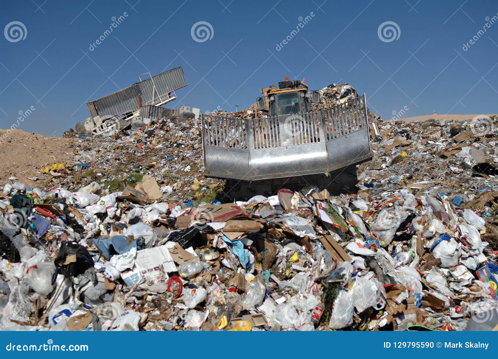 Equipment Working To Control Landfill Waste Editorial Image - Image of ...