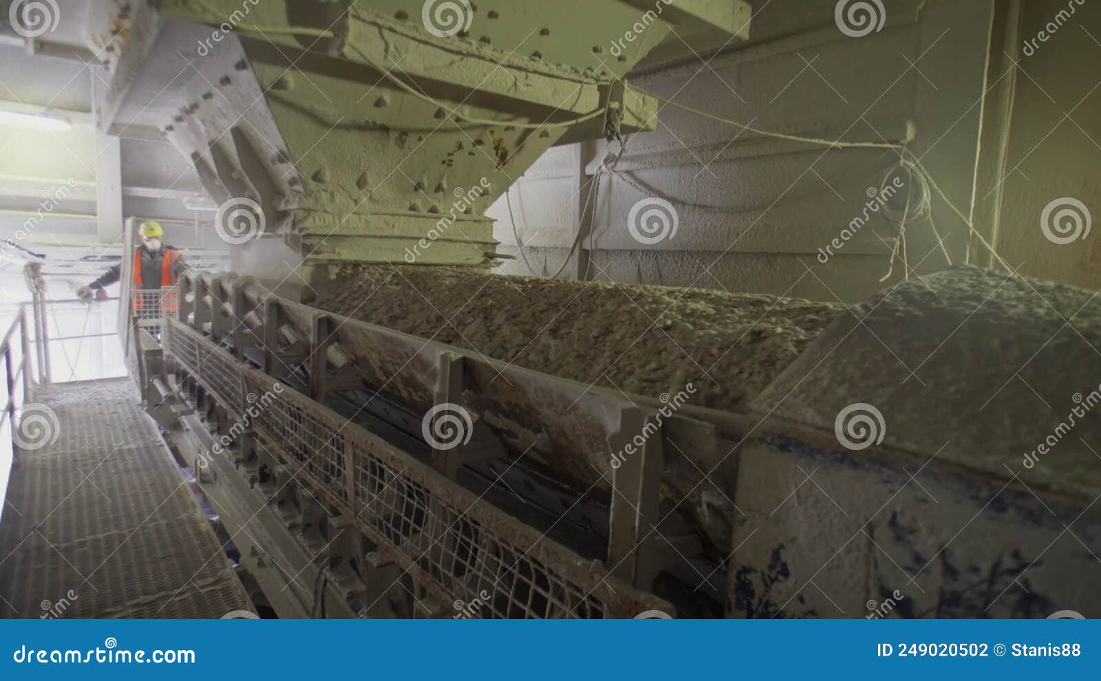 The Equipment Works in a Mine Deep Underground. Extraction of Useful ...