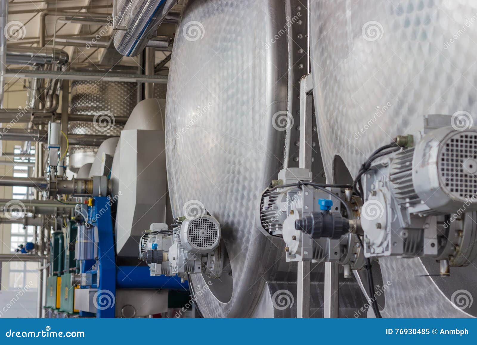 Equipment in Workshop of Primary Grapes Processing in Modern Win Stock ...