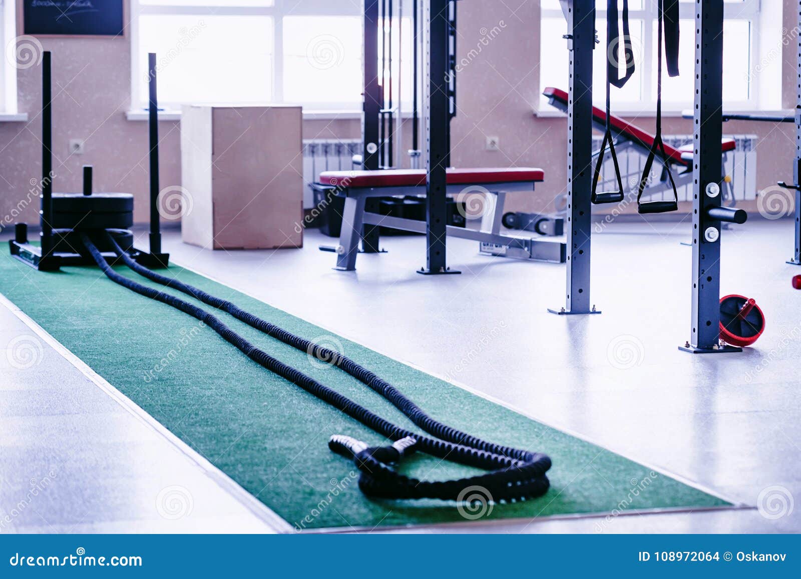 Equipo De Crossfit En Gimnasio Foto de archivo - Imagen de bola, bobo ...