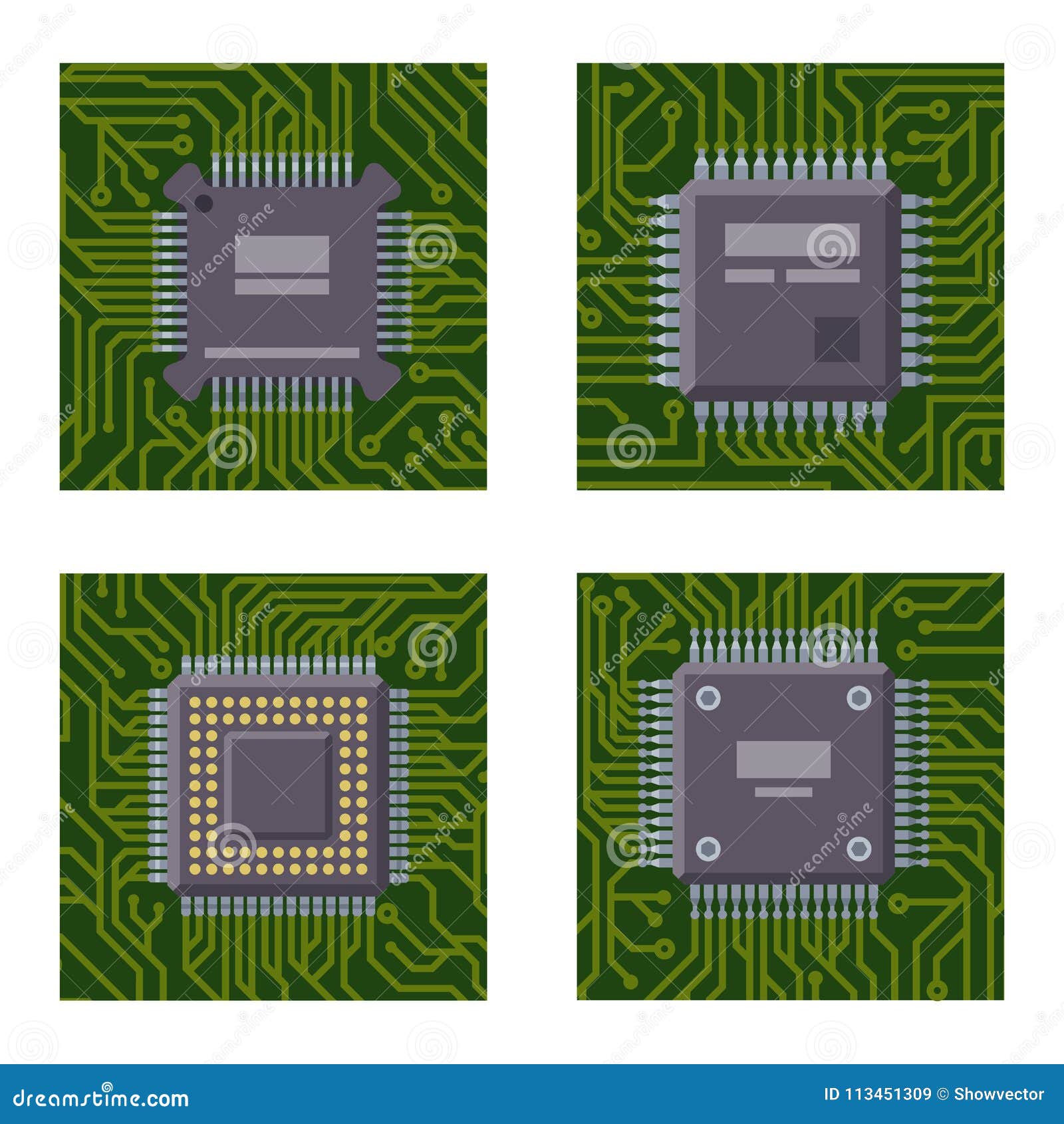 Equipo Del Componente De Hardware Del Ejemplo Del Vector Del Folleto ...