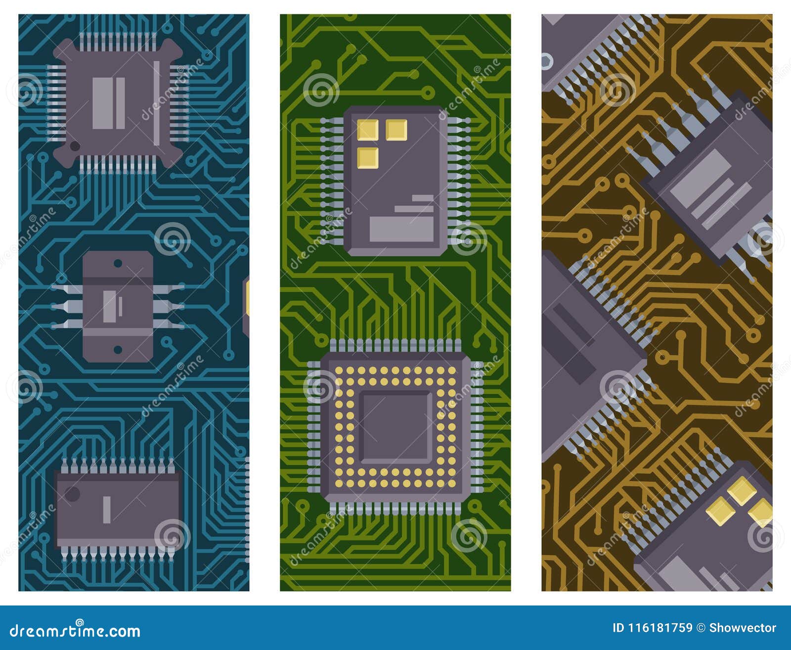Equipo Del Componente De Hardware Del Ejemplo Del Vector Del Folleto ...