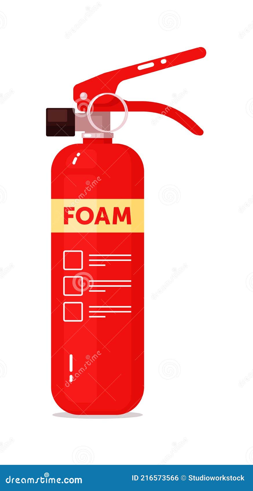 Equipo Extintor De Espuma Con Mango Ilustración del Vector ...