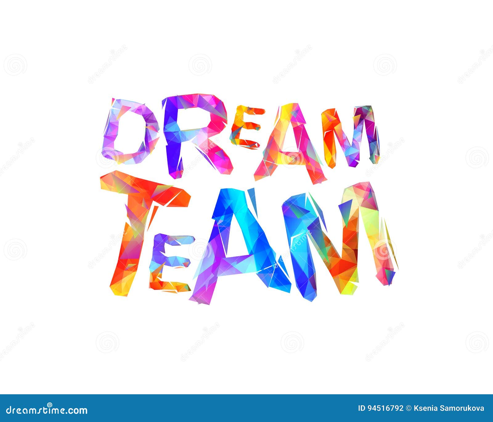 Equipo Ideal Letras Triangulares Del Vector Ilustración del Vector ...