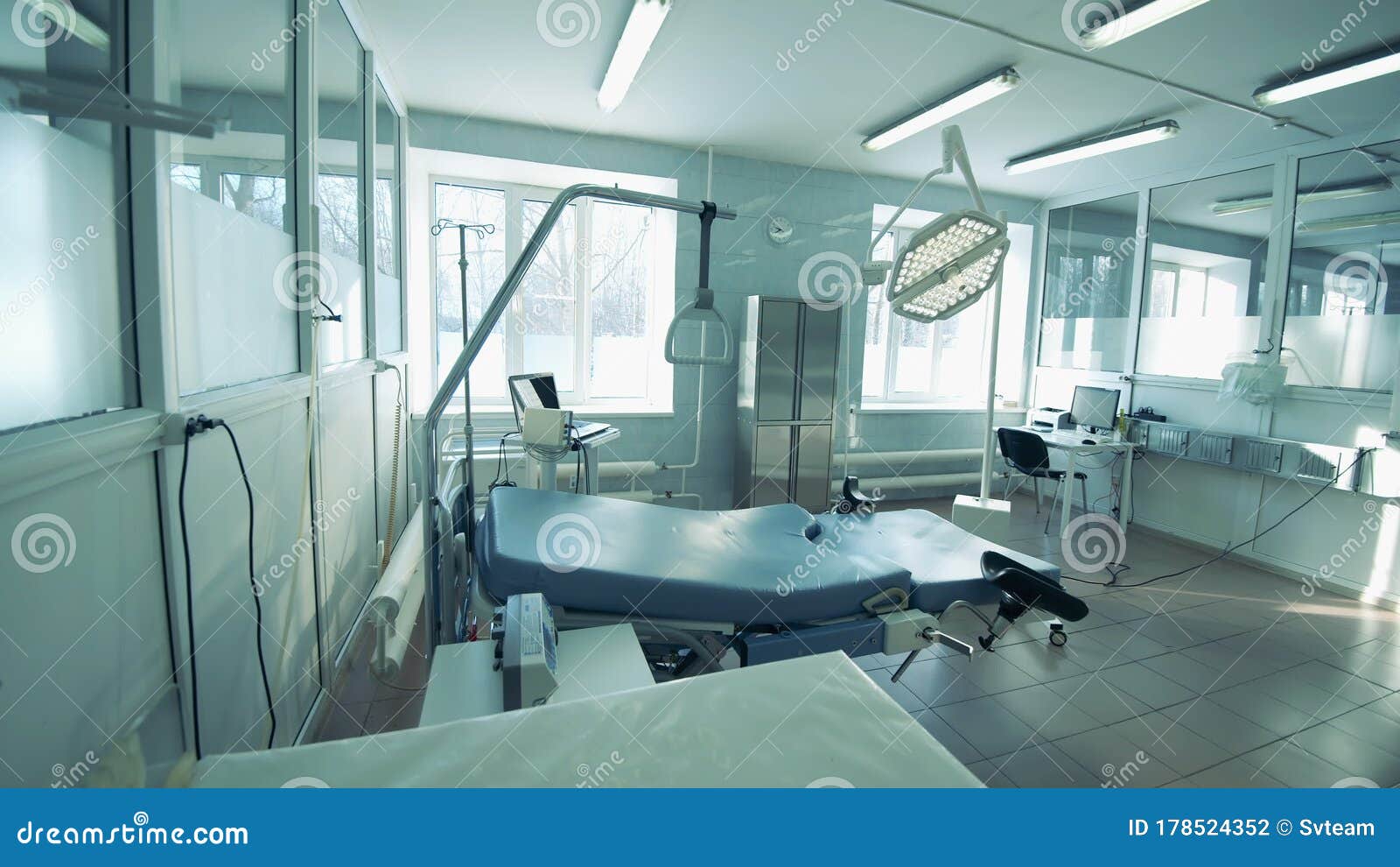 Equipped Hospital Ward Set for Labour Stock Footage - Video of ...