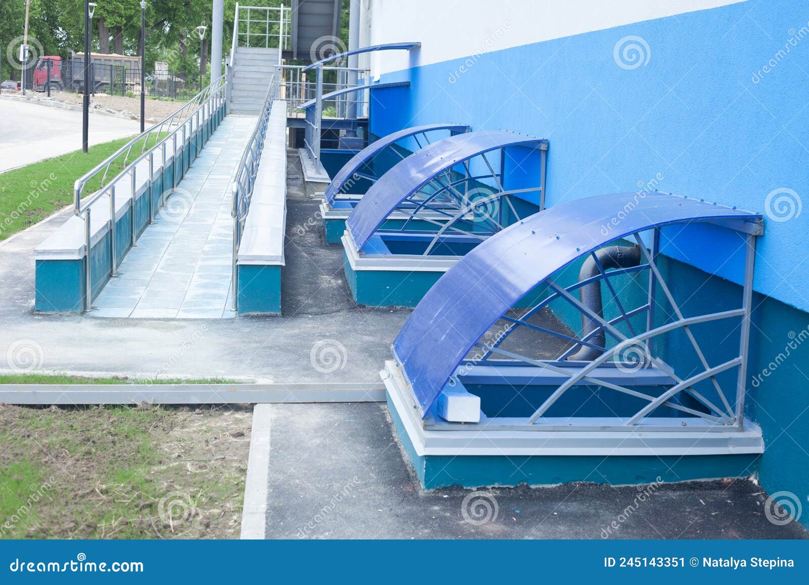Special Staircase in the Building for the Arrival of Strollers Stock ...