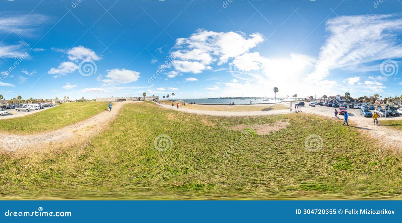 360 Equirectangular Panorama Castillo De San Marcos St Augustine Stock ...