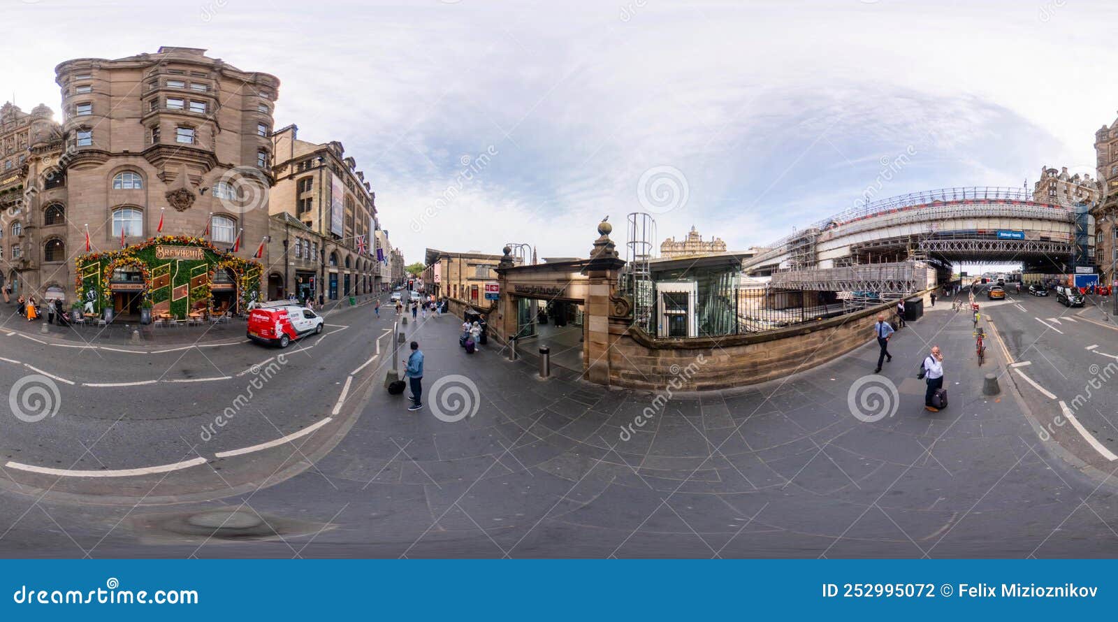 360 Equirectangular Photo of Edinburgh Waverly Train Station Editorial ...