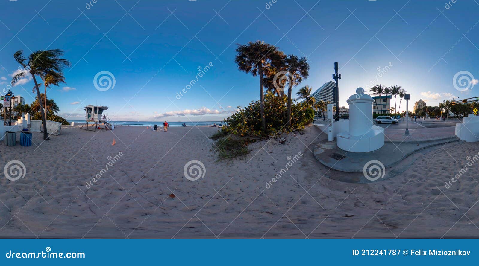 360 Equirectangular Photo Fort Lauderdale Beach Entrance Editorial ...