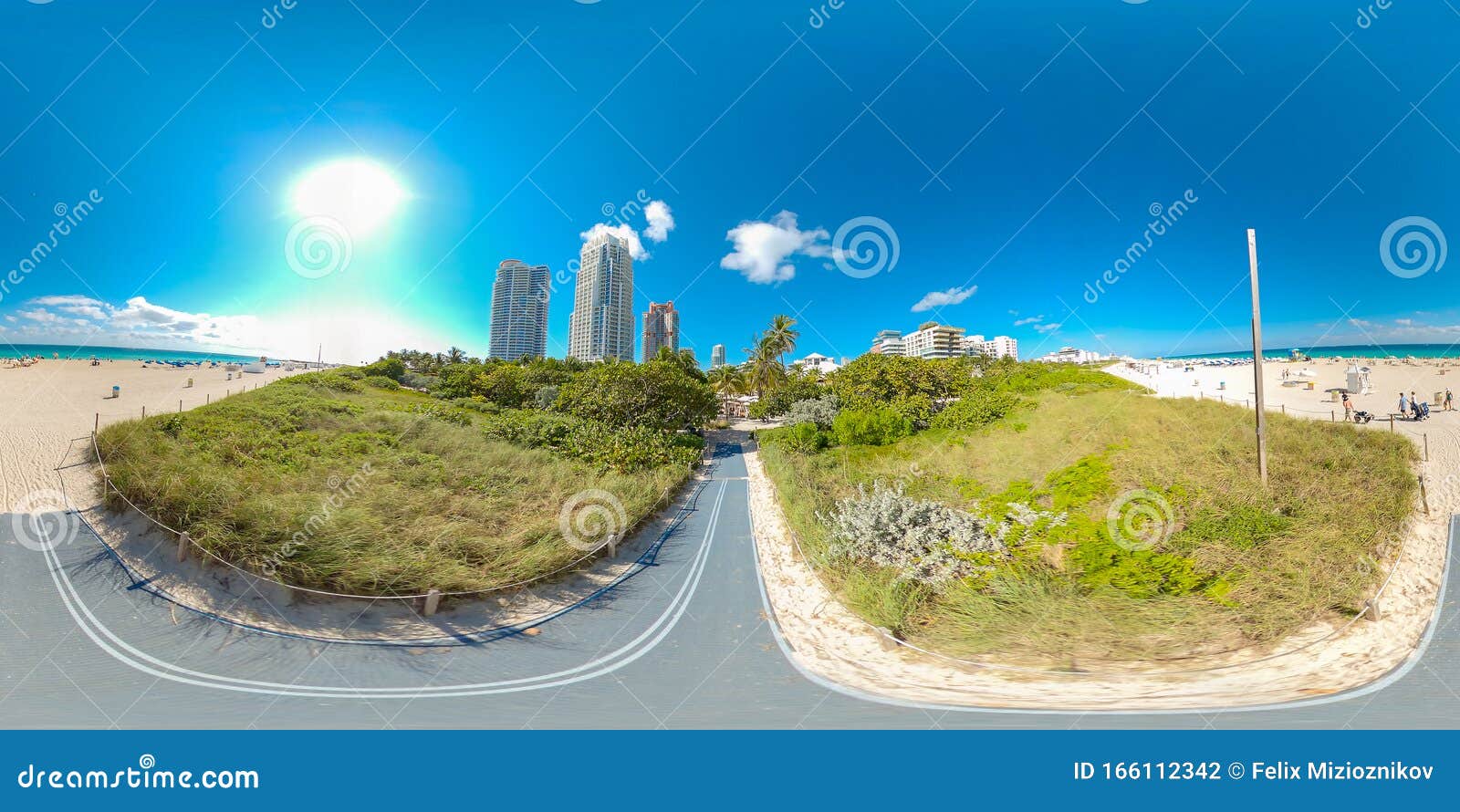 360 Equirectangular Photo Miami Beach VR Editorial Photography - Image ...
