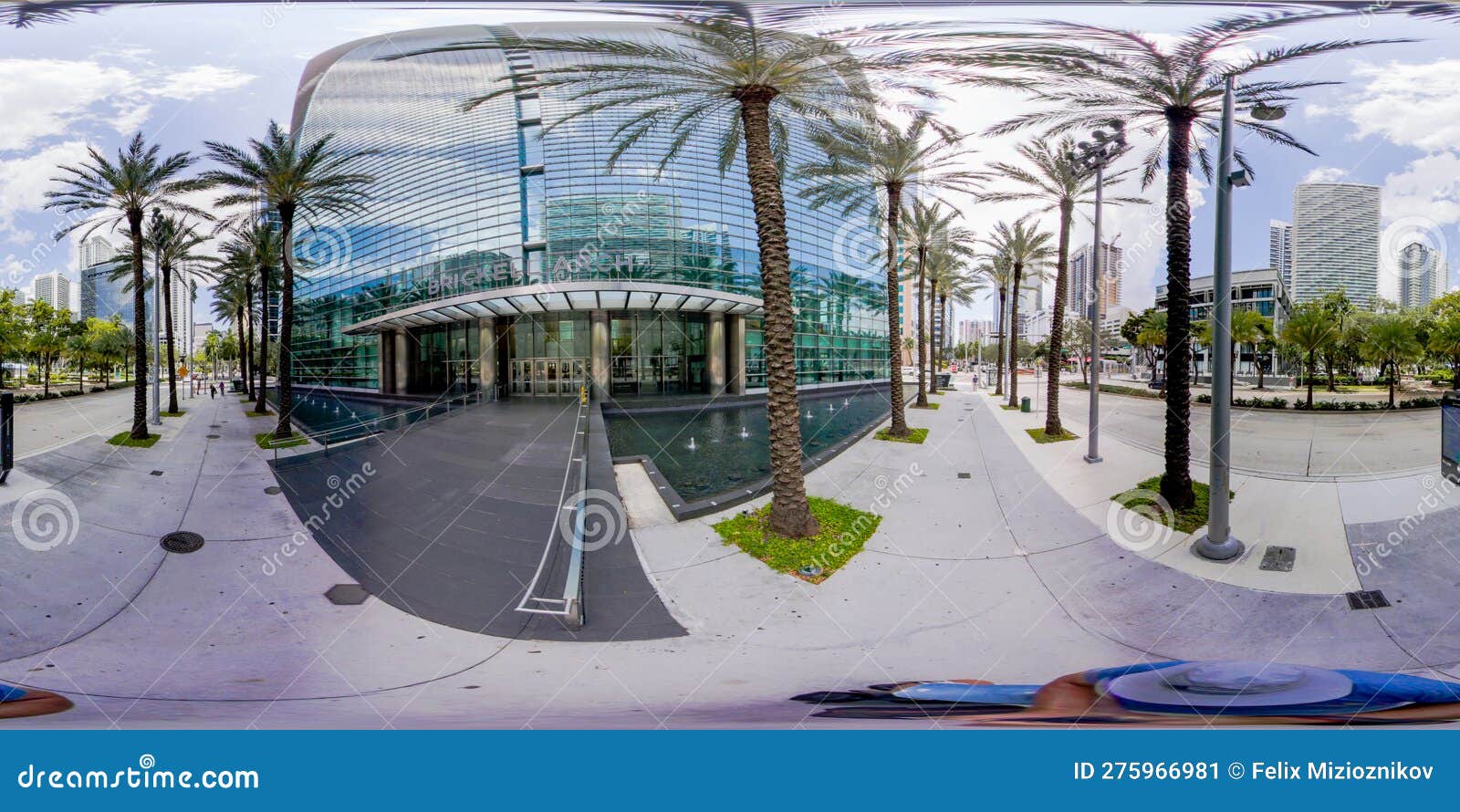360 Equirectangular Photo Miami Brickell Arch Stock Image - Image of ...
