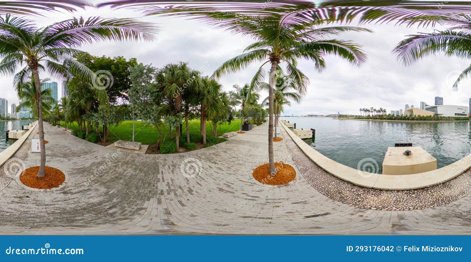 360 Equirectangular Photo Museum Park Downtown Miami Stock Photo ...