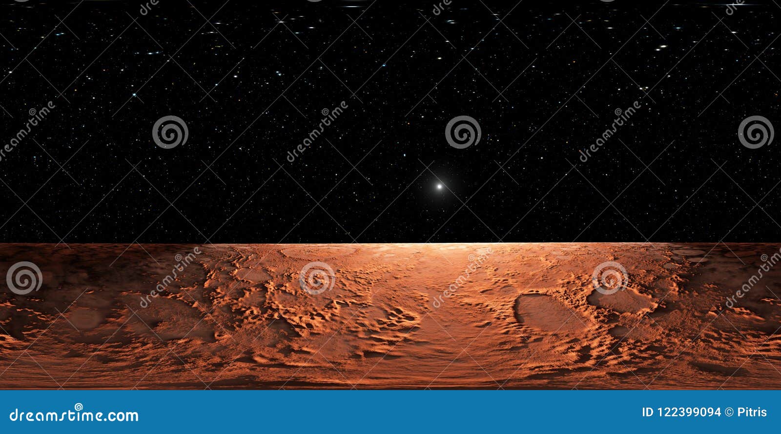360 Equirectangular Projection of Mars, HDRI Environment Map. Spherical ...