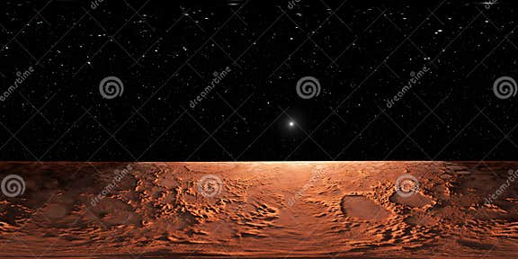 360 Equirectangular Projection of Mars, HDRI Environment Map. Spherical ...
