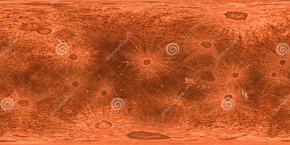 360 Equirectangular Projection. Red Planet Texture, Spherical Map Stock ...