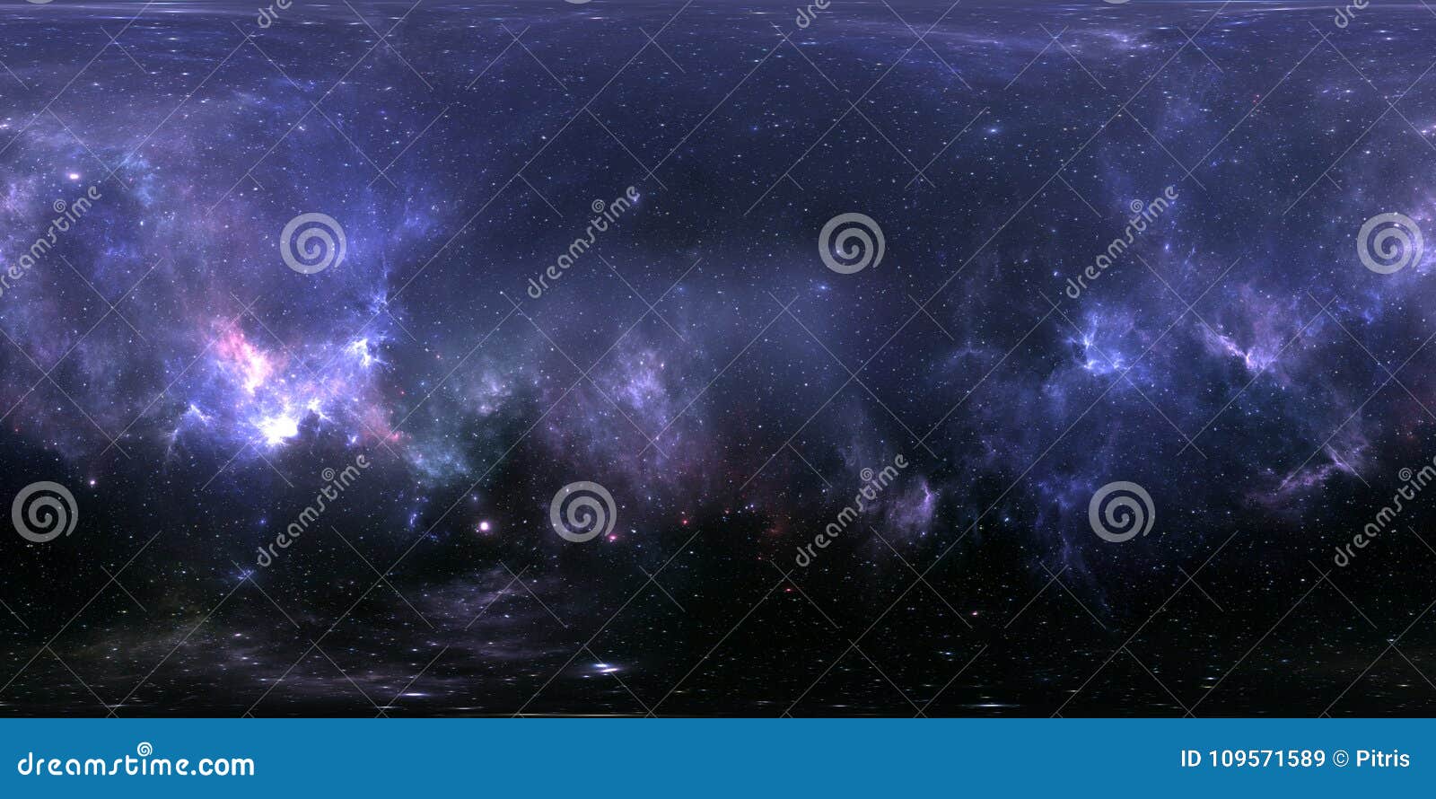 360 Equirectangular Projection. Space Background with Nebula and Stars ...