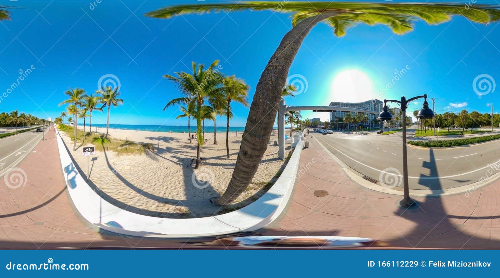 360 Equirectangular Spherical Photo Fort Lauderdale Beach FL Stock ...