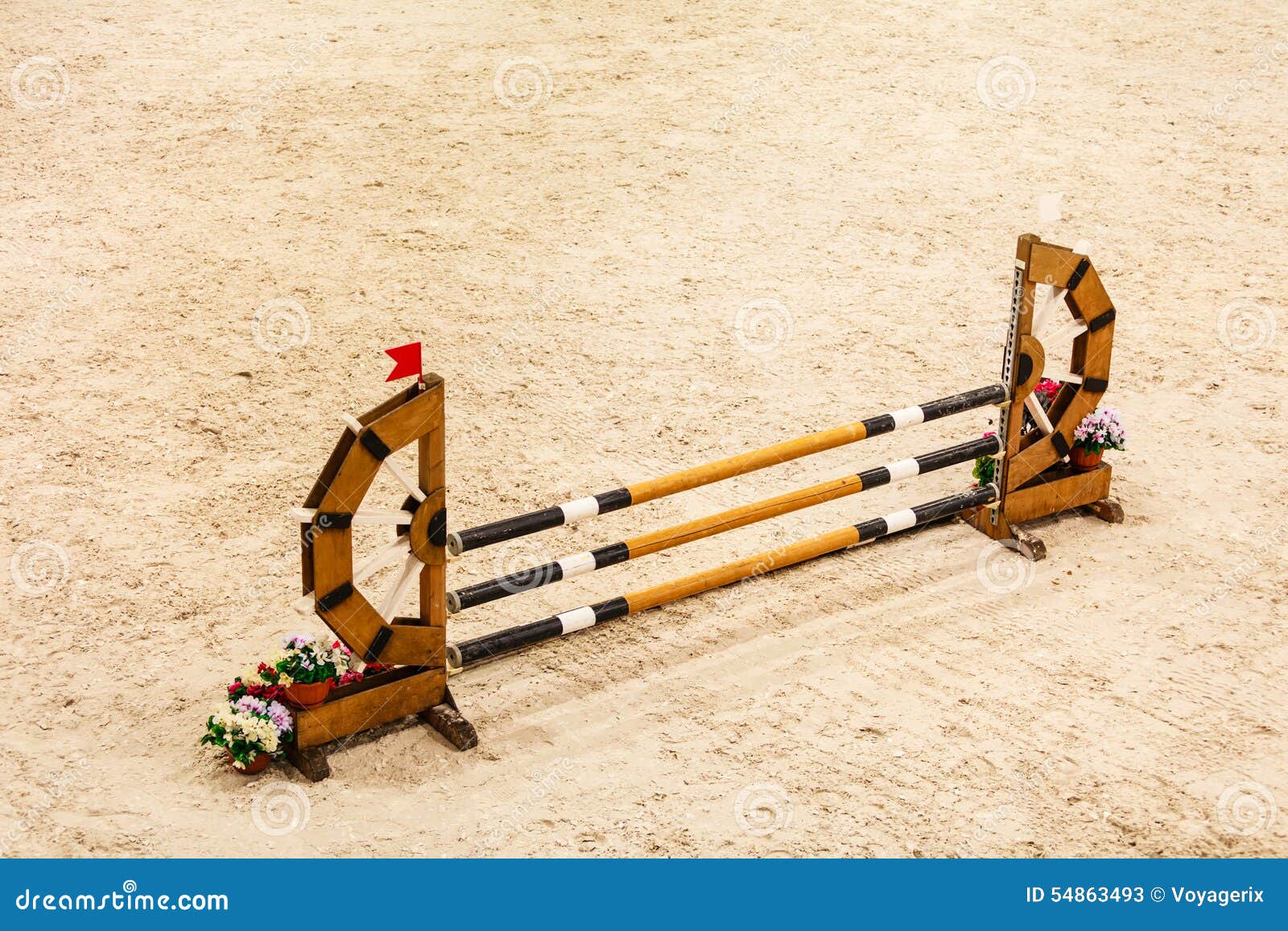 Equitation. Obstacle for Jumping Horses Stock Image - Image of fence ...