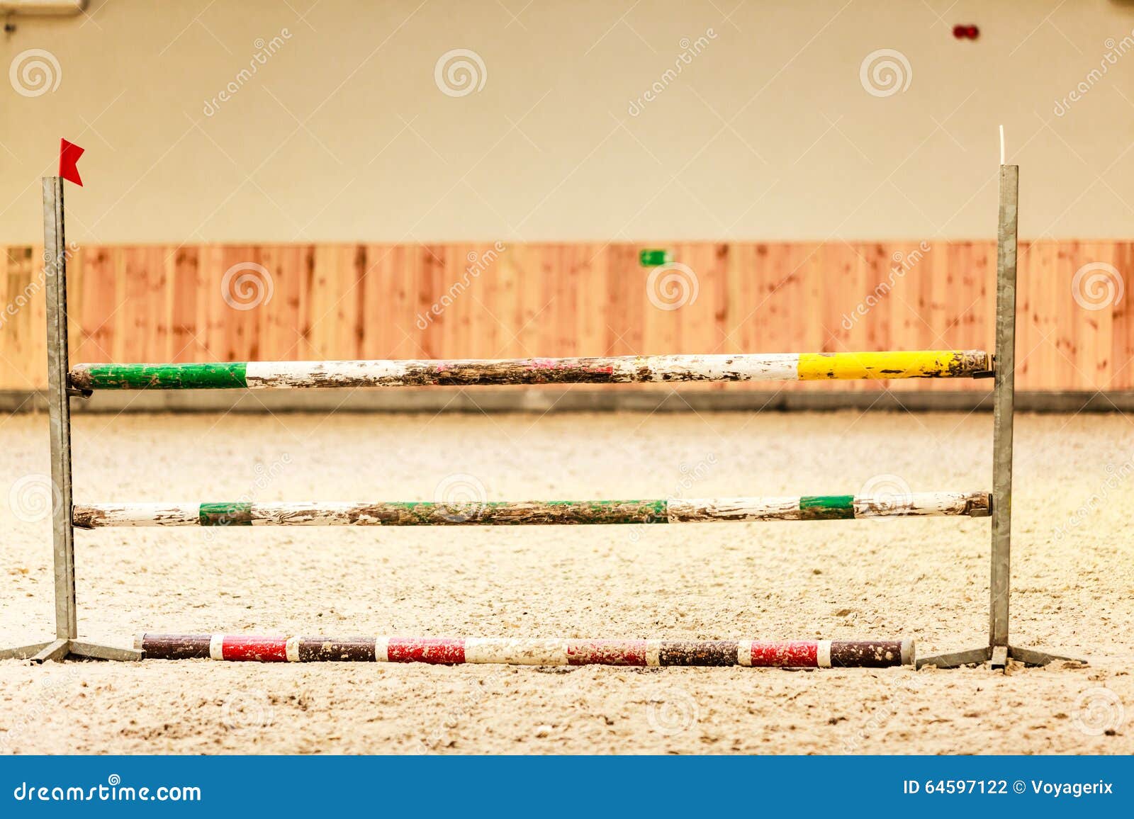 Equitation. Obstacle for Jumping Horses Stock Photo - Image of ...