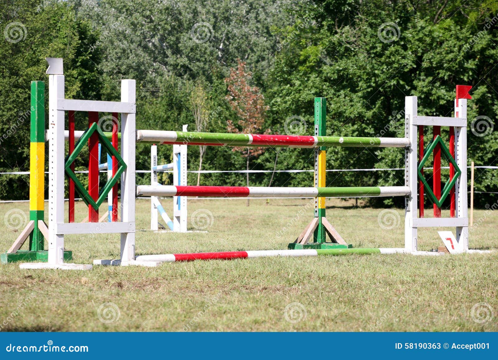Equitation Obstacles and Barriers on a Show Jumping Event Stock Image ...