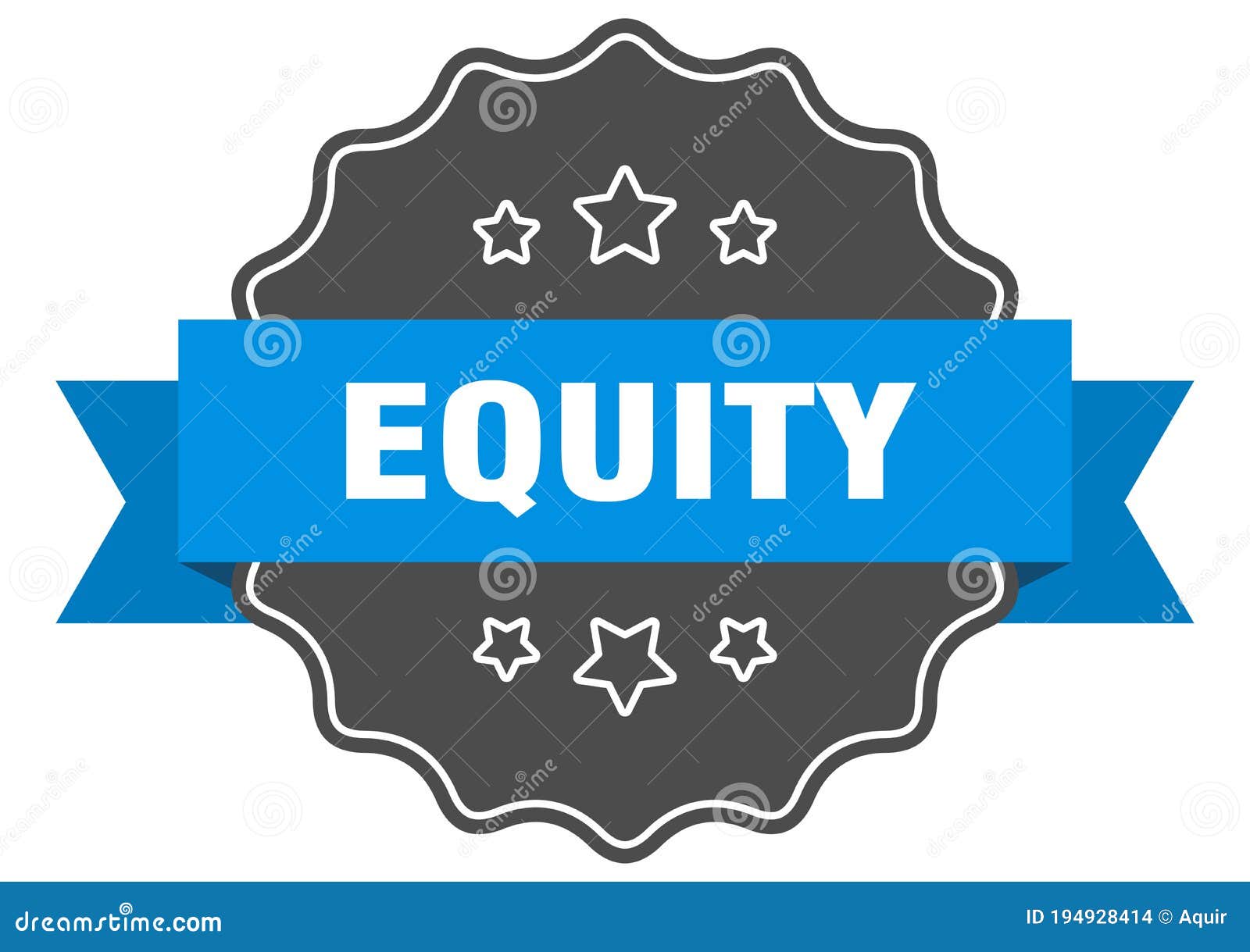 Equity label stock vector. Illustration of blue, stamp - 194928414