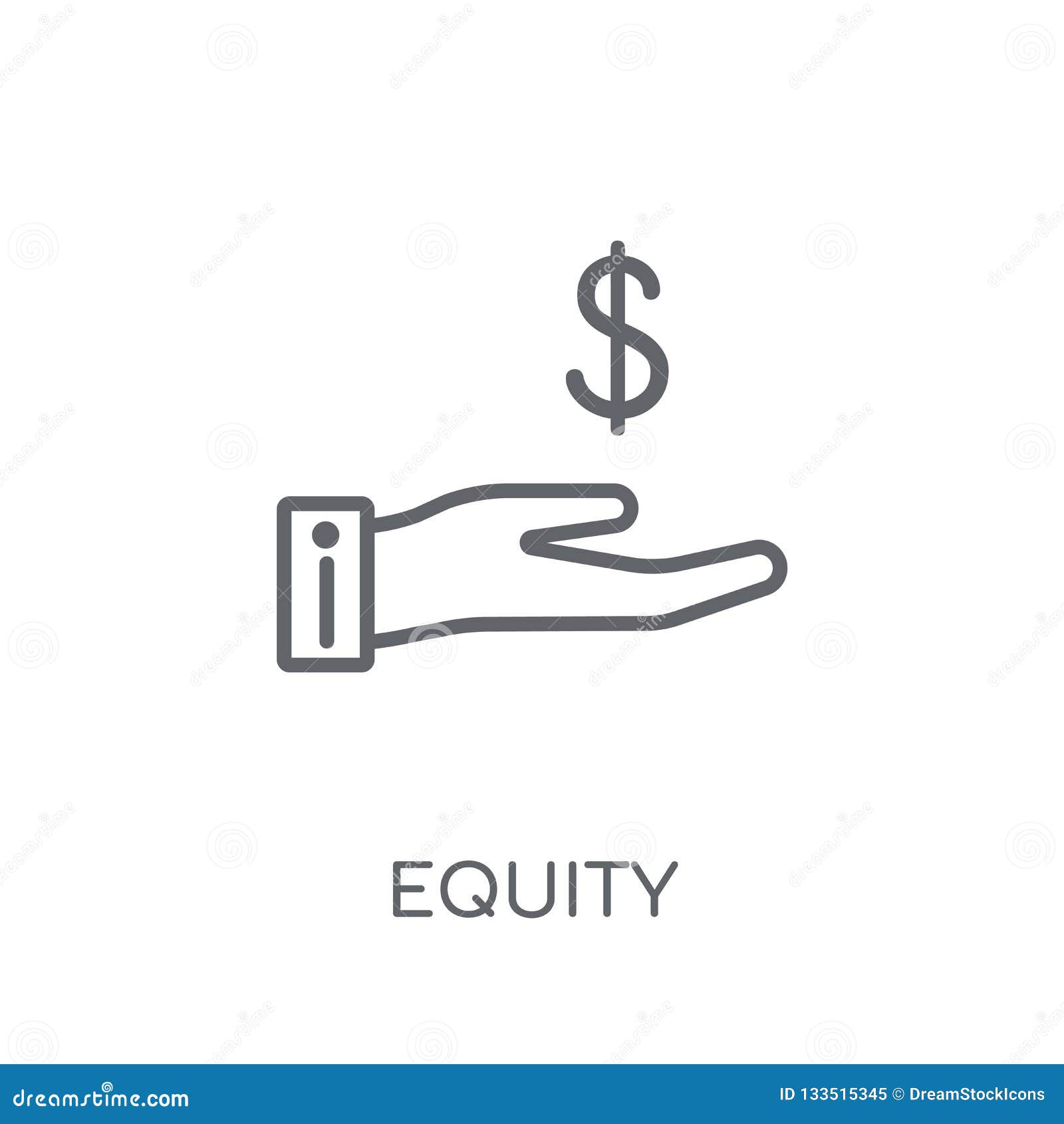 Equity Linear Icon. Modern Outline Equity Logo Concept on White Stock ...