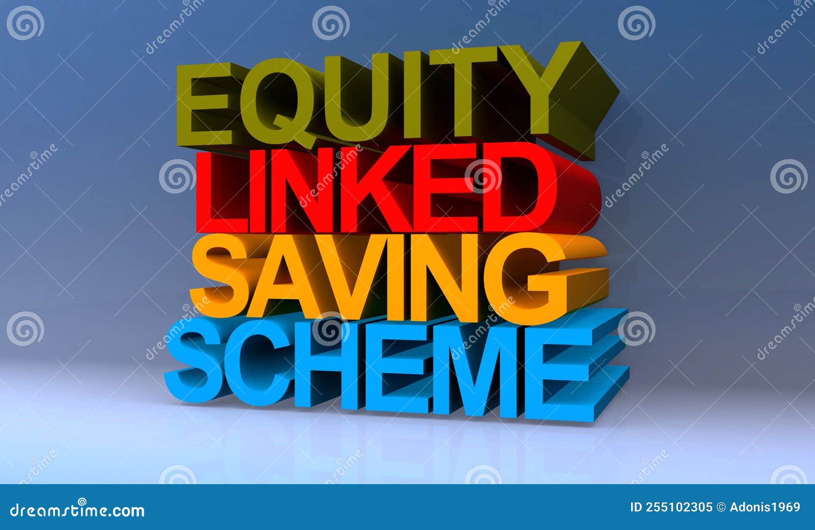 Equity Linked Saving Scheme on Blue Stock Illustration - Illustration ...